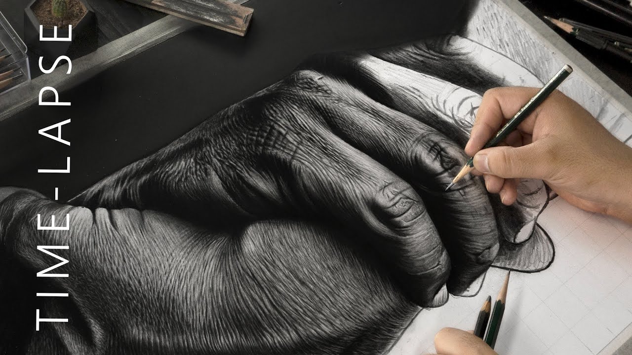 Drawing Hyper Realistic HANDS | Satisfying Time-lapse - YouTube