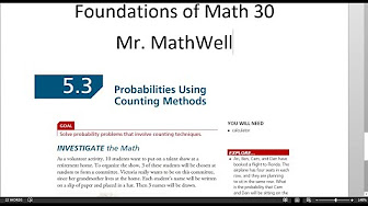 Foundations of Math 30 - YouTube