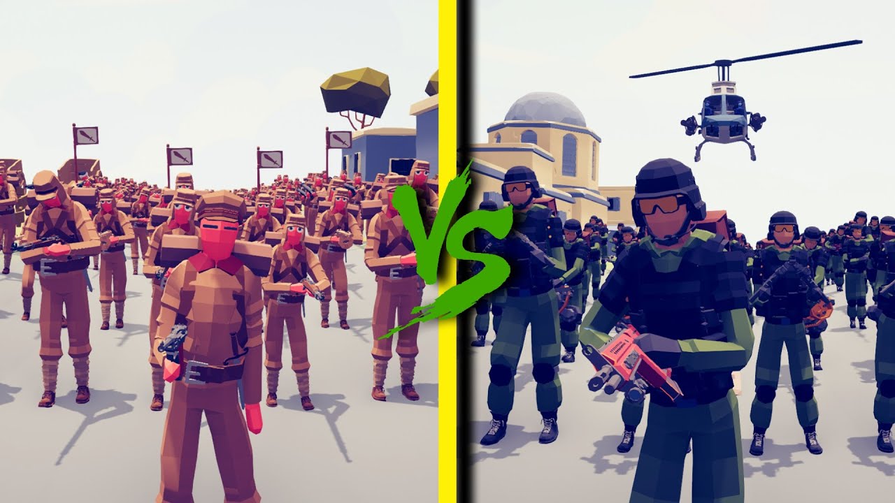 MODERN ARMY vs WW2 ARMY - Totally Accurate Battle Simulator TABS - YouTube