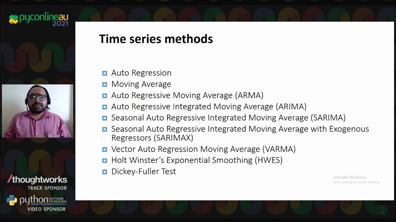 "Time Series Forecasting Techniques in Python" - Gajendra Deshpande (PyConline AU 2021) - YouTube