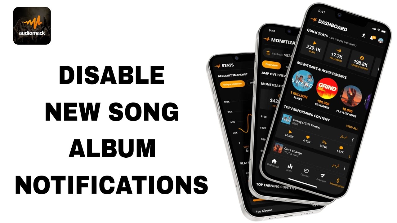 How To Disable New Song Album Notifications On Audiomack App - YouTube