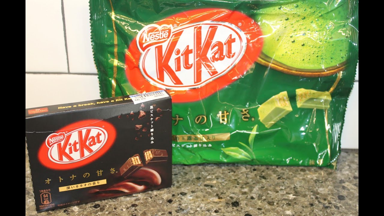 Kit Kat Dark Chocolate & Kit Kat Green Tea From Japan In EPCOT - YouTube