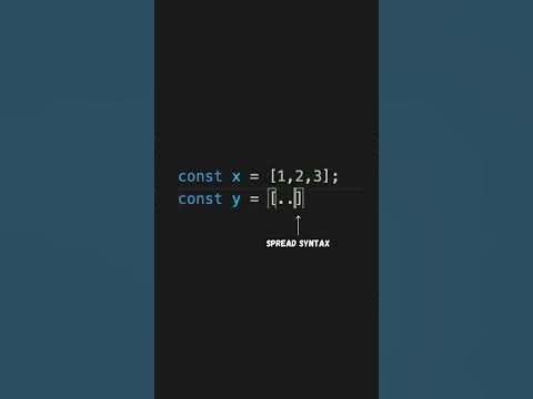 add an element to an array with the spread syntax #javascript - YouTube