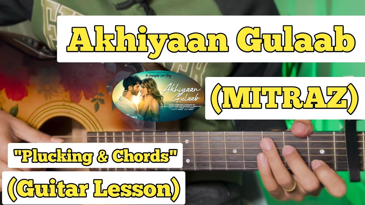 Akhiyaan Gulaab - MITRAZ | Guitar Lesson | Plucking & Chords ...