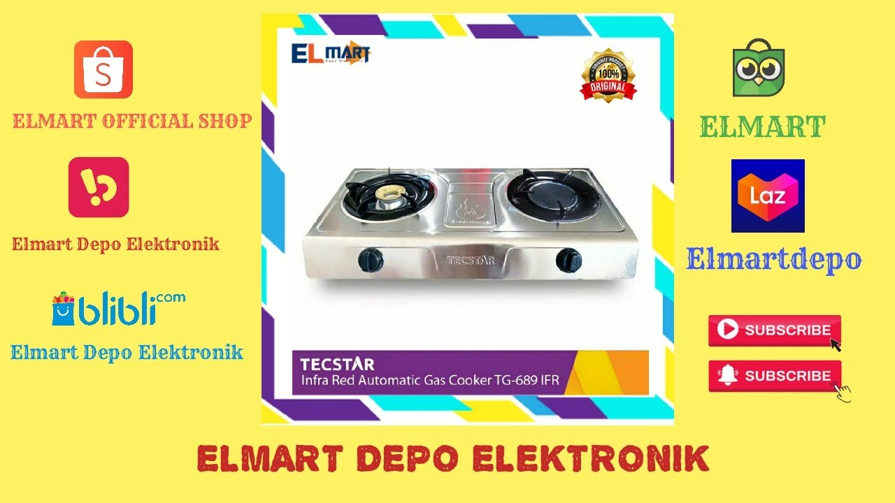 Unboxing Kompor Infrared Tecstar 2 in 1 TG 688IFR - 688 IFR Hemat Gas ...