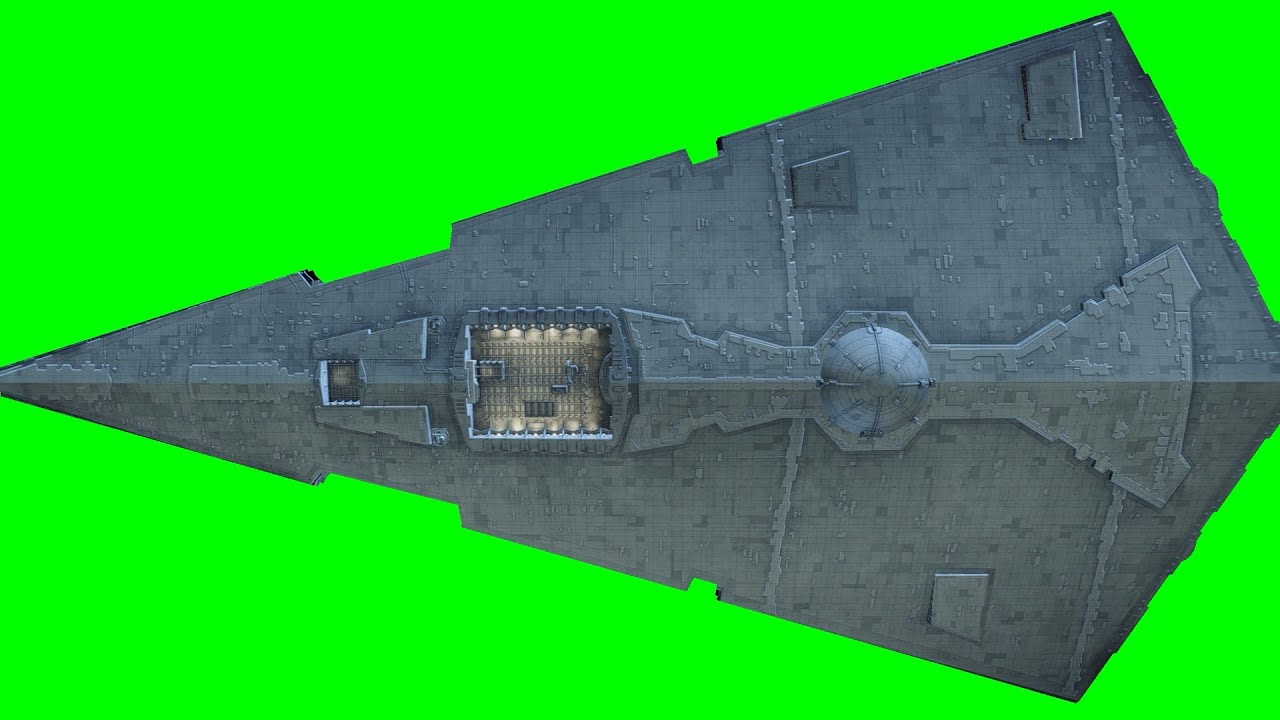 Imperial Star Destroyer bottom green screen HD - YouTube