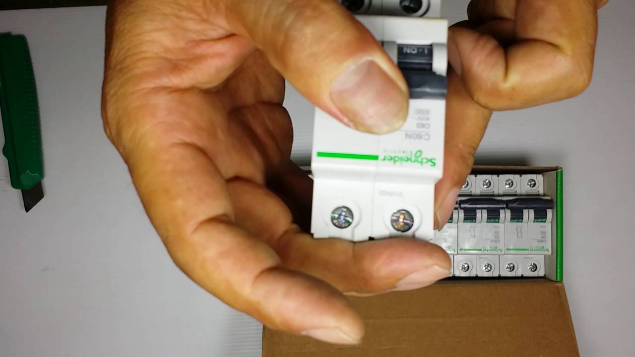 Aptomat tép MCB C60N 2P 63A 6KA SCHNEIDER_Mã 24343 - YouTube