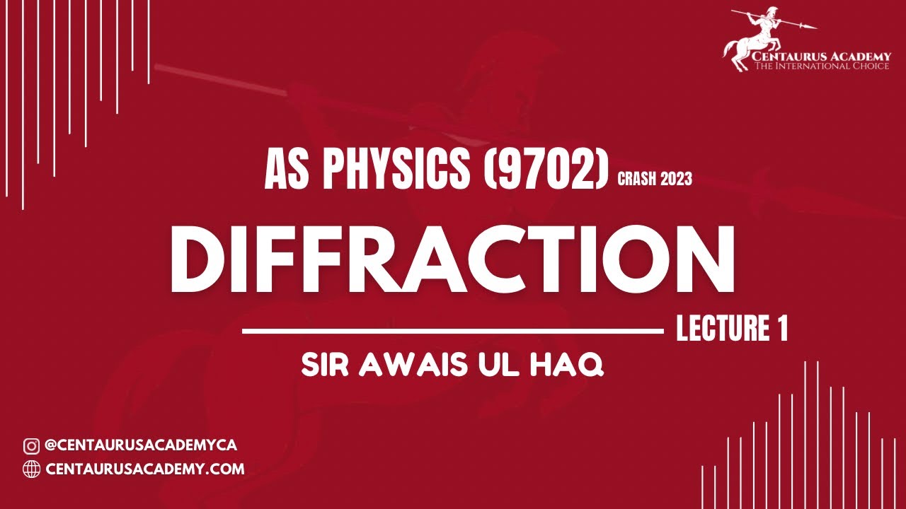 Diffraction (Lecture 1) - AS Physics 9702 | Crash 2023 - YouTube