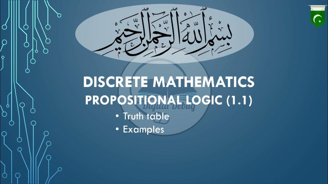 Truth Table - Discrete Mathematics Propositional Logic (1.1) -اردو ...