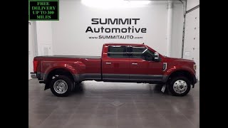 2019 FORD F450 LARIAT FX4 POWERSTROKE DIESEL RUBY RED OVER MAGNETIC WALK AROUND REVIEW 12117Z SOLD!