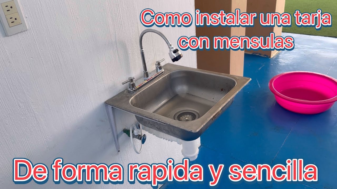 Instalación de tarja con mensulas de forma rápida y fácil. - YouTube