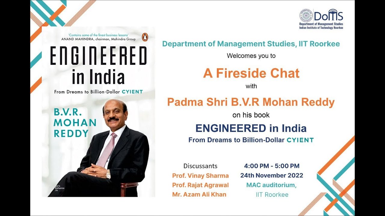 Chat show with Padmashree Awardee Dr B V R Mohan Reddy - YouTube