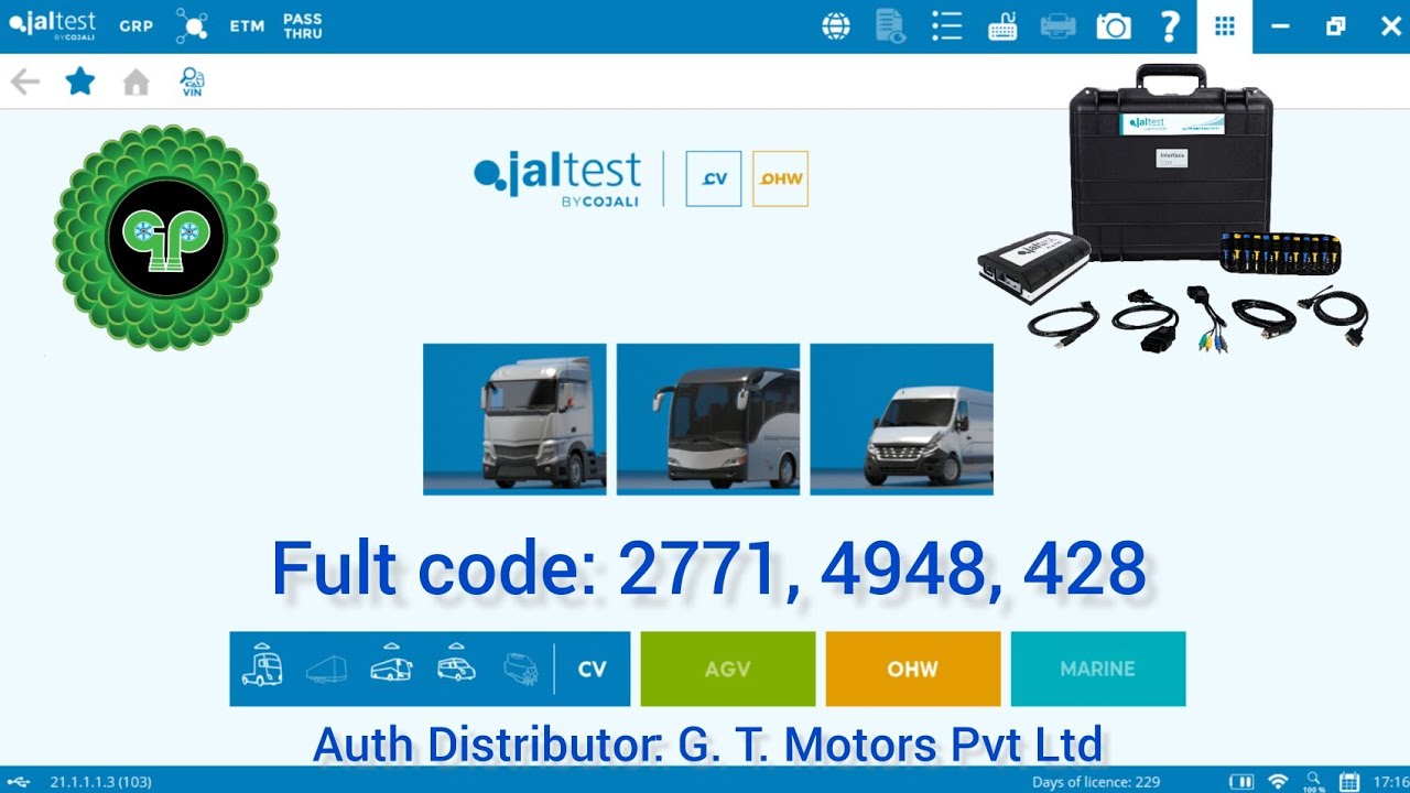 Diagnosis fault code 2771, 428,4948 with Jaltest multibrand scanner for ...