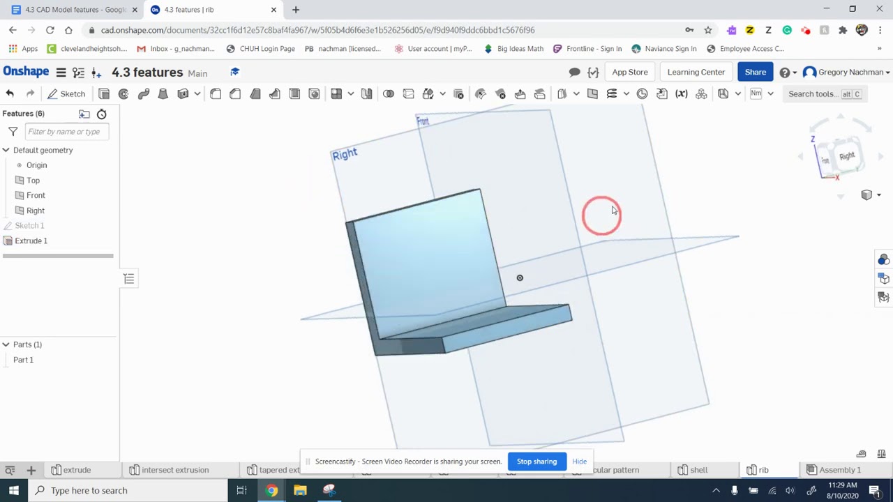 4.4 onshape rib - YouTube
