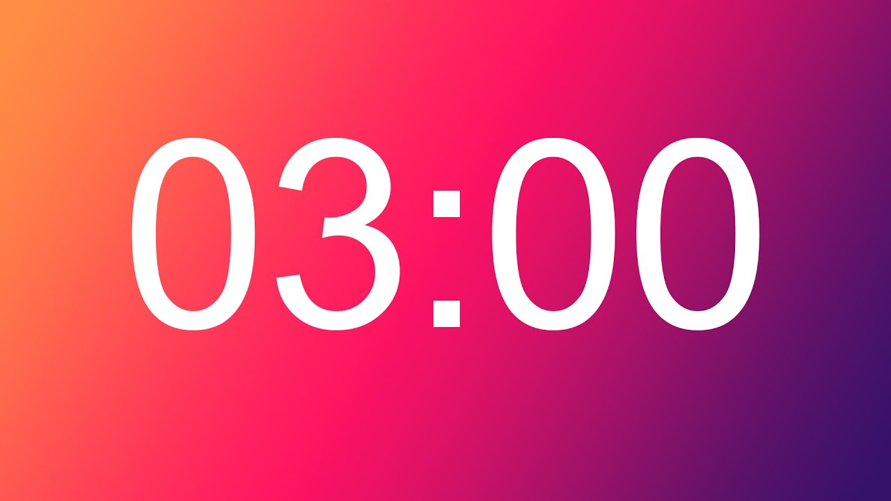 3 Minute Timer With Alarm - Alarmlı 3 Dakika Zamanlayıcı - YouTube