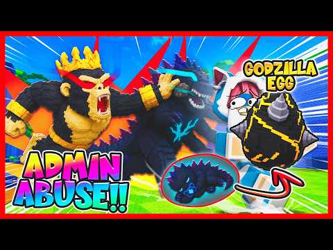 KEREN BANGET! ATUN DAPET TELUR GODZILLA LANGKA DI ADMIN ABUSE STEAL AN EGG !! Roblox