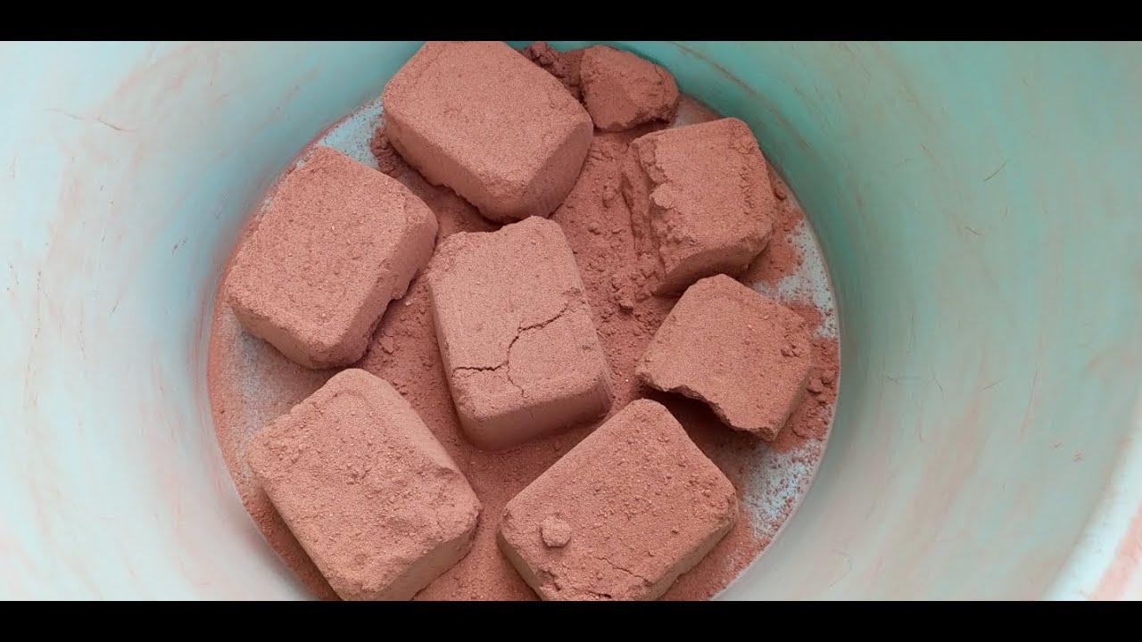 New pure red sand whole crushing in tub 😷🤤 ️🔥😴 superb satisfying 😴 plz ...