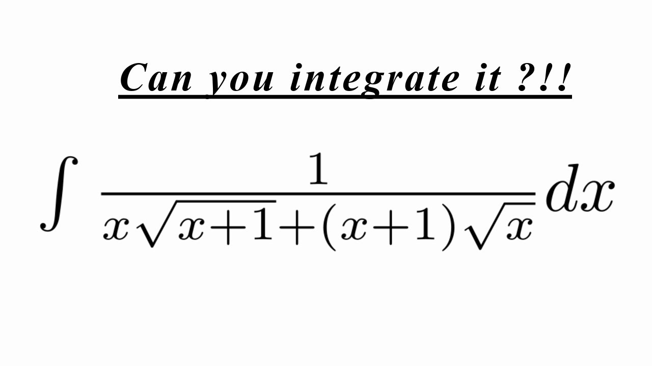 Try this fun looking integral |Daily integral problem 16 - YouTube