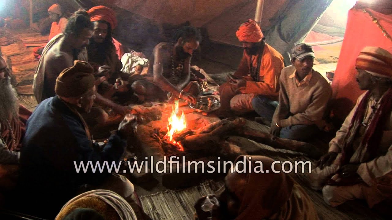 Sadhu Baba Smoking Ganja