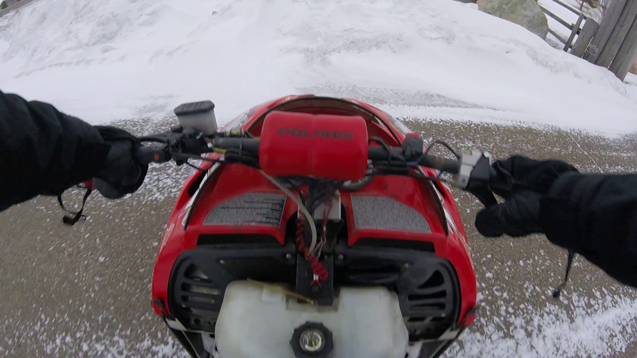 2003 Polaris PRO X 440 banging ND ditches - YouTube