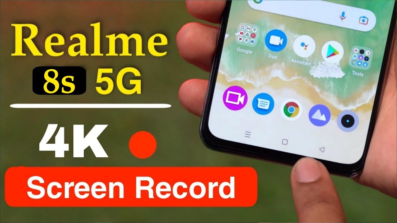 How to Screen Record on Realme 8s 5G With Audio | Realme 8s me Screen ...