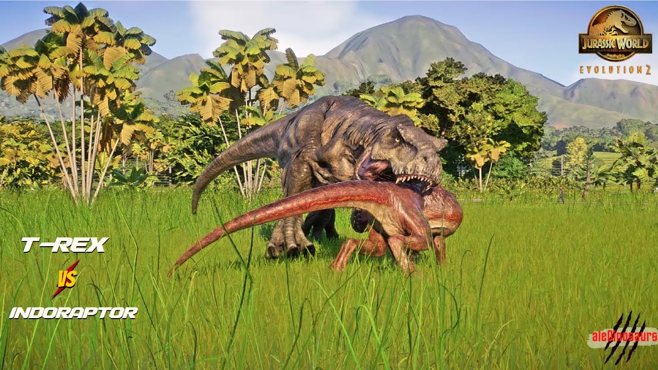 T-REX vs INDORAPTOR,and King INDOMINUS Rex Dinosaurs Fighting🦖Jurassic ...