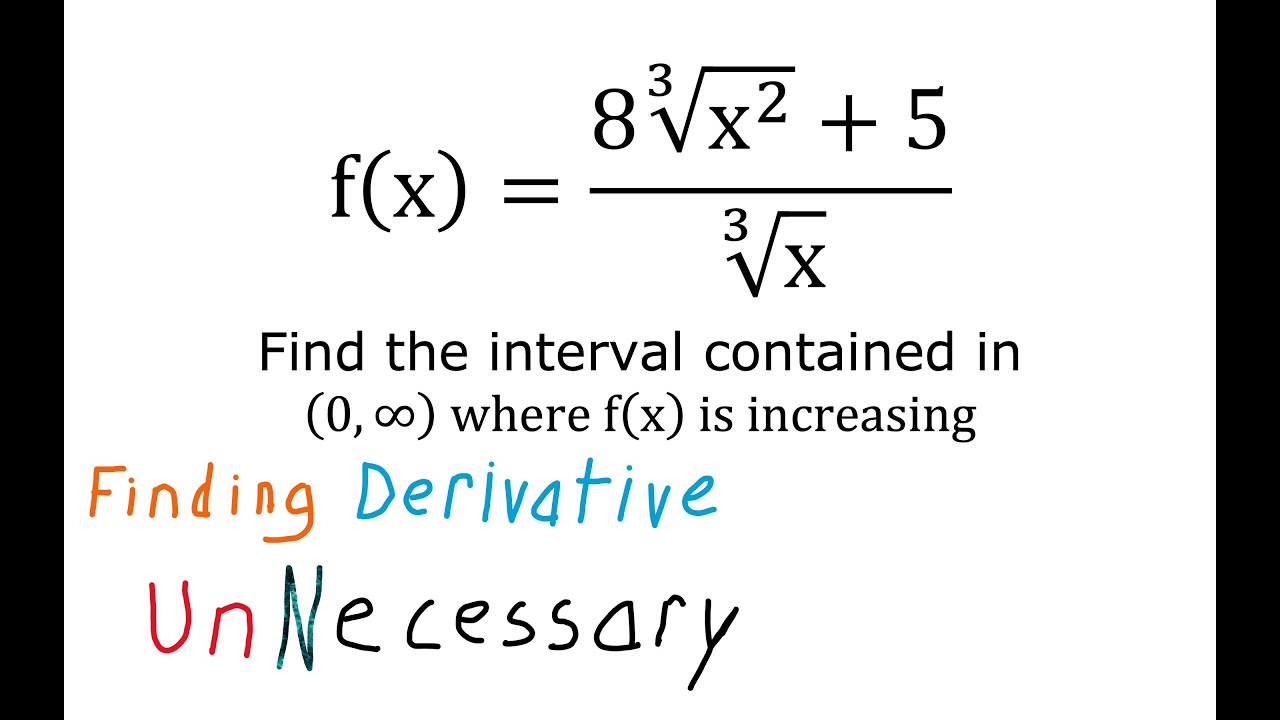 Using AM-GM inequality in lieu of Calculus to determine interval where ...