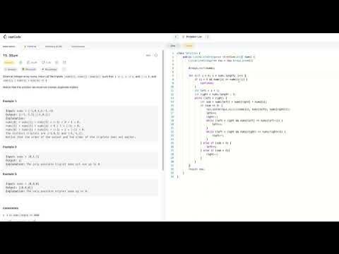 LeetCode 15. 3Sum 中文解题思路 Java #twopointers - YouTube