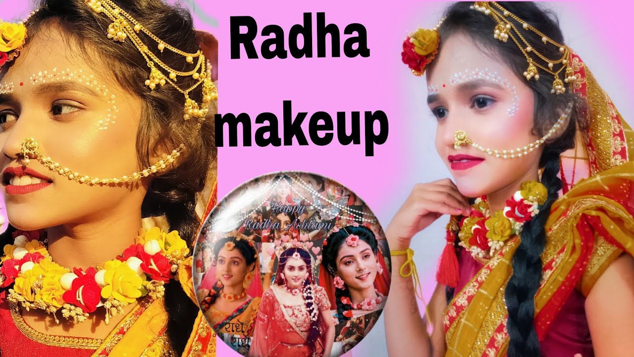 Radha Krishna Makeup Look || Janmashtami Special Makeup Tutorial ...