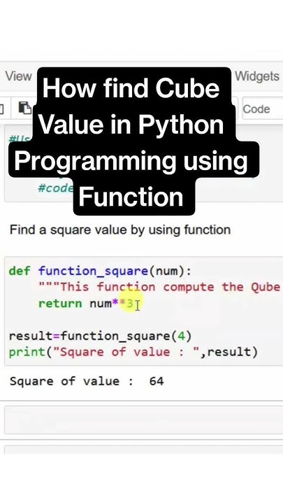 Python Programming Function to Cube Any Number So Easy! #python #ai - YouTube