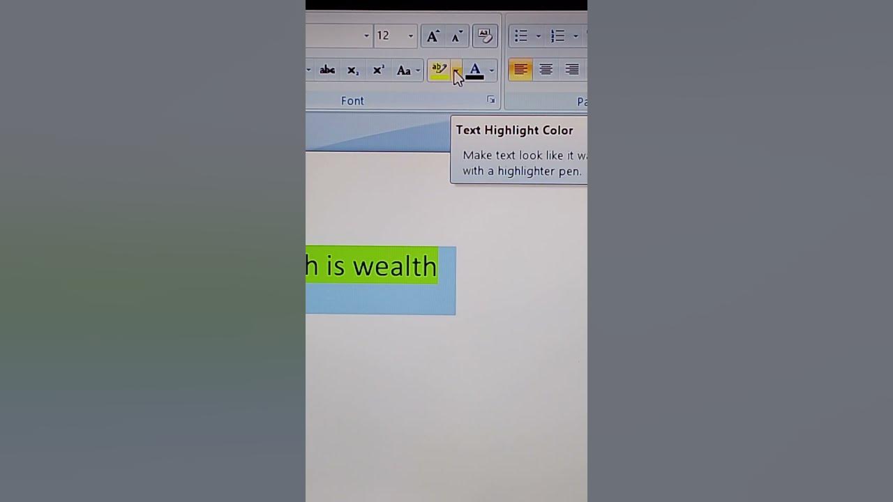 "How to Change Text Highlight Color in MS Word" | Quick Tutorial #highlight #color - YouTube