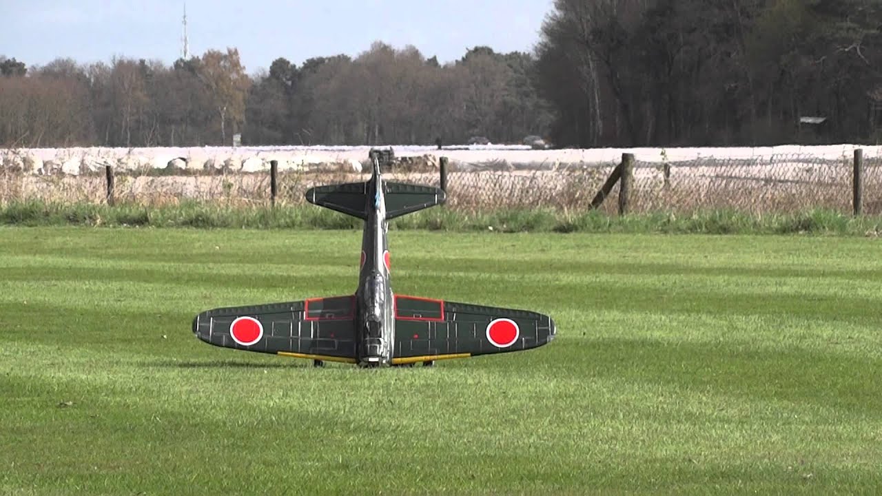 FMS / Airfield Zero A6M Fighter: crash landing, engine ripped off - YouTube