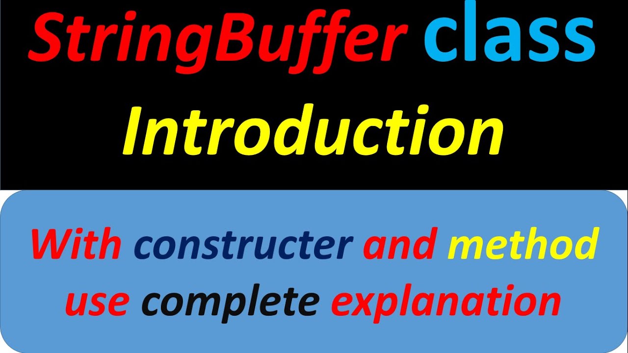 Stringbuffer Stringbuffer Complete Tutorial With Example By Er Prince 3732