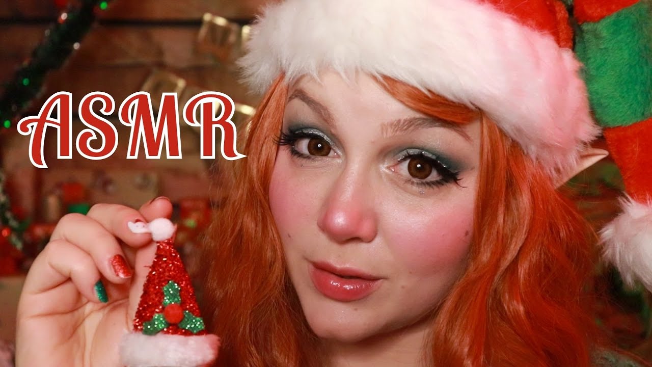ASMR | Christmas elf gets you ready | Decoration and makeup RP | Soft ...