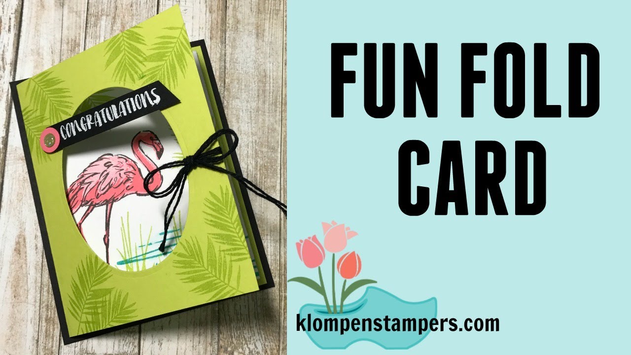 Fun Fold Card Using Fabulous Flamingo Stamp Set - YouTube