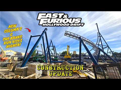 Universal Orlando Resort Fast & Furious: Hollywood Drift Roller Coaster Construction Update 6.18.26