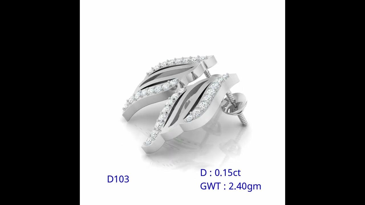 D103 P&N Jewels Diamond Earring - YouTube