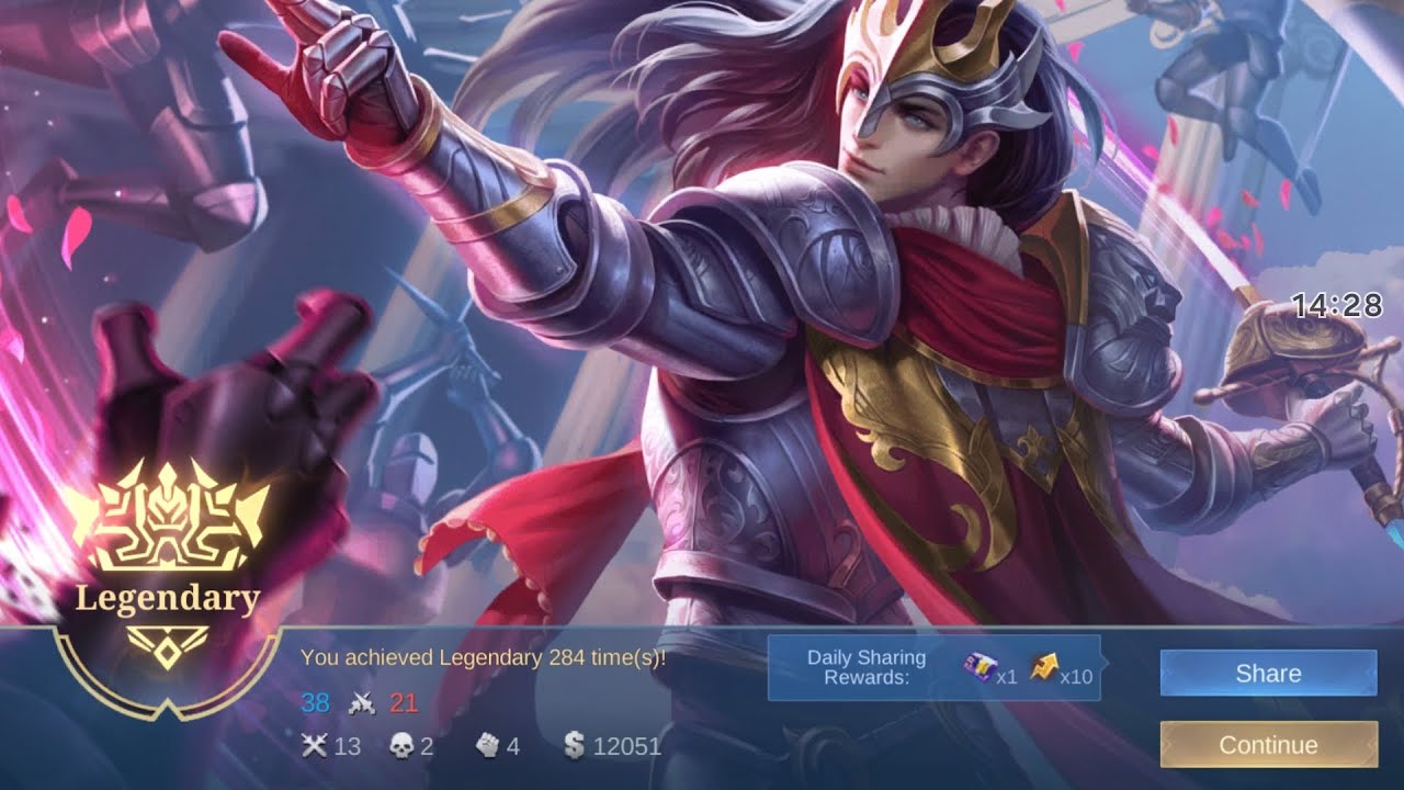 MLBB Lancelot game play⚔️KDA 13/2/4👍MLBB Lancelot best emblem 20250103 ...