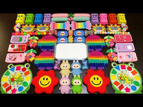 MIXING SLIME WITH CLAY VS MAKEUP VS GLITTER ! Mixing Random Things Into GLOSSY Slime #7603
