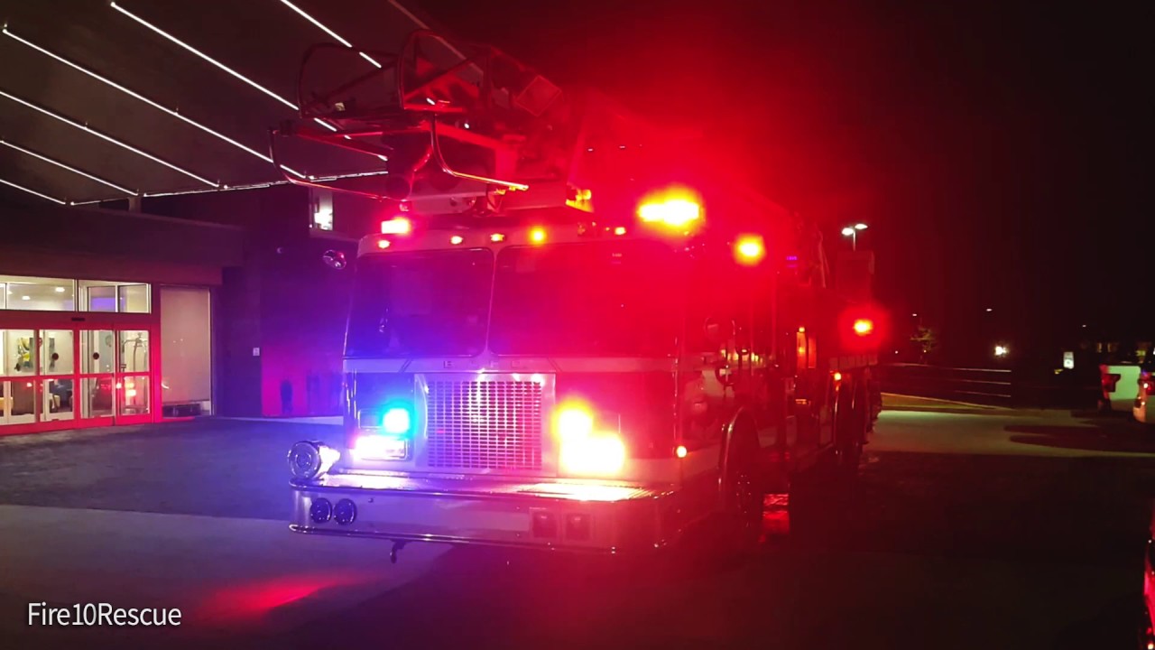 Broken Arrow FD Ladder 6 responding to a still alarm 7-29-17 - YouTube