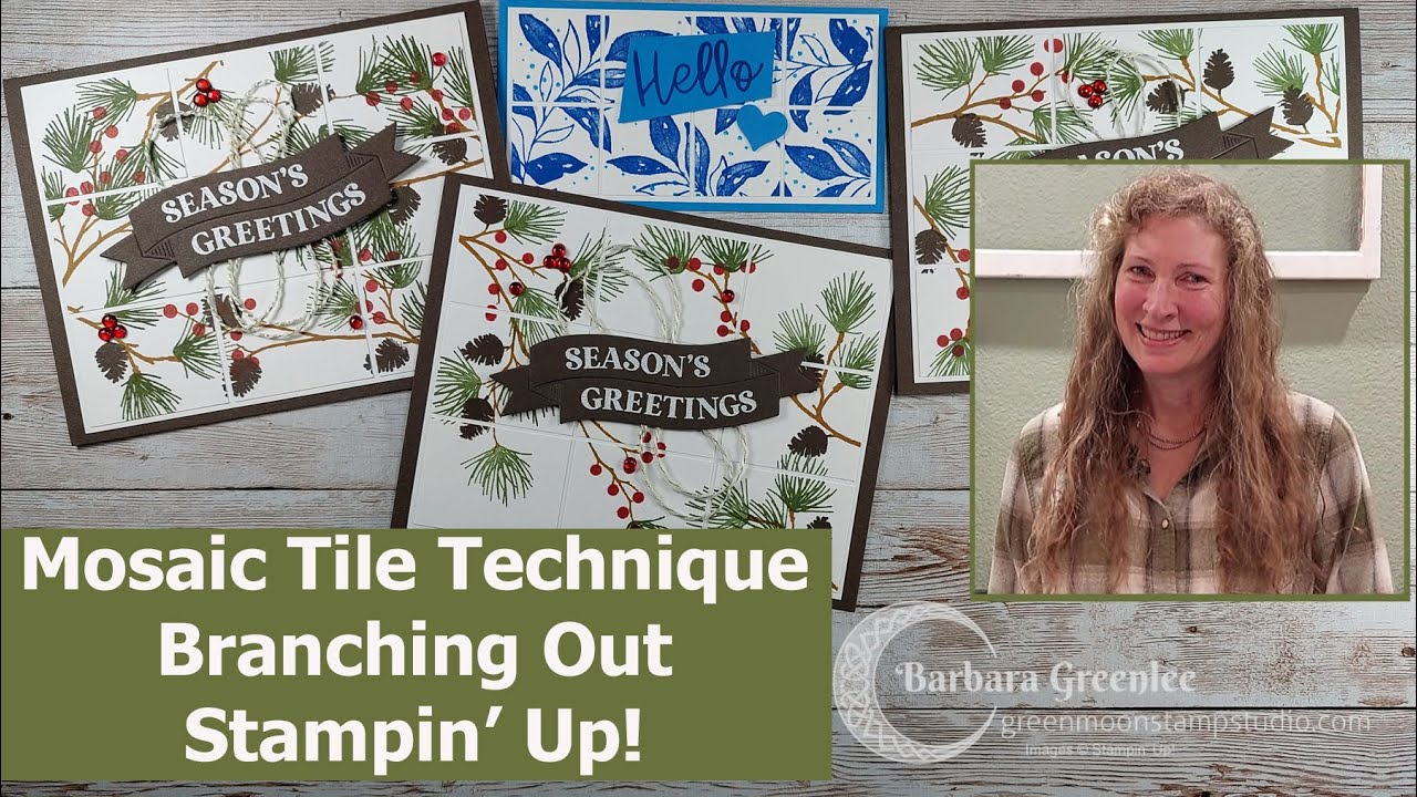Mosiac Tile Technique - Branching Out - Stampin' Up! - YouTube