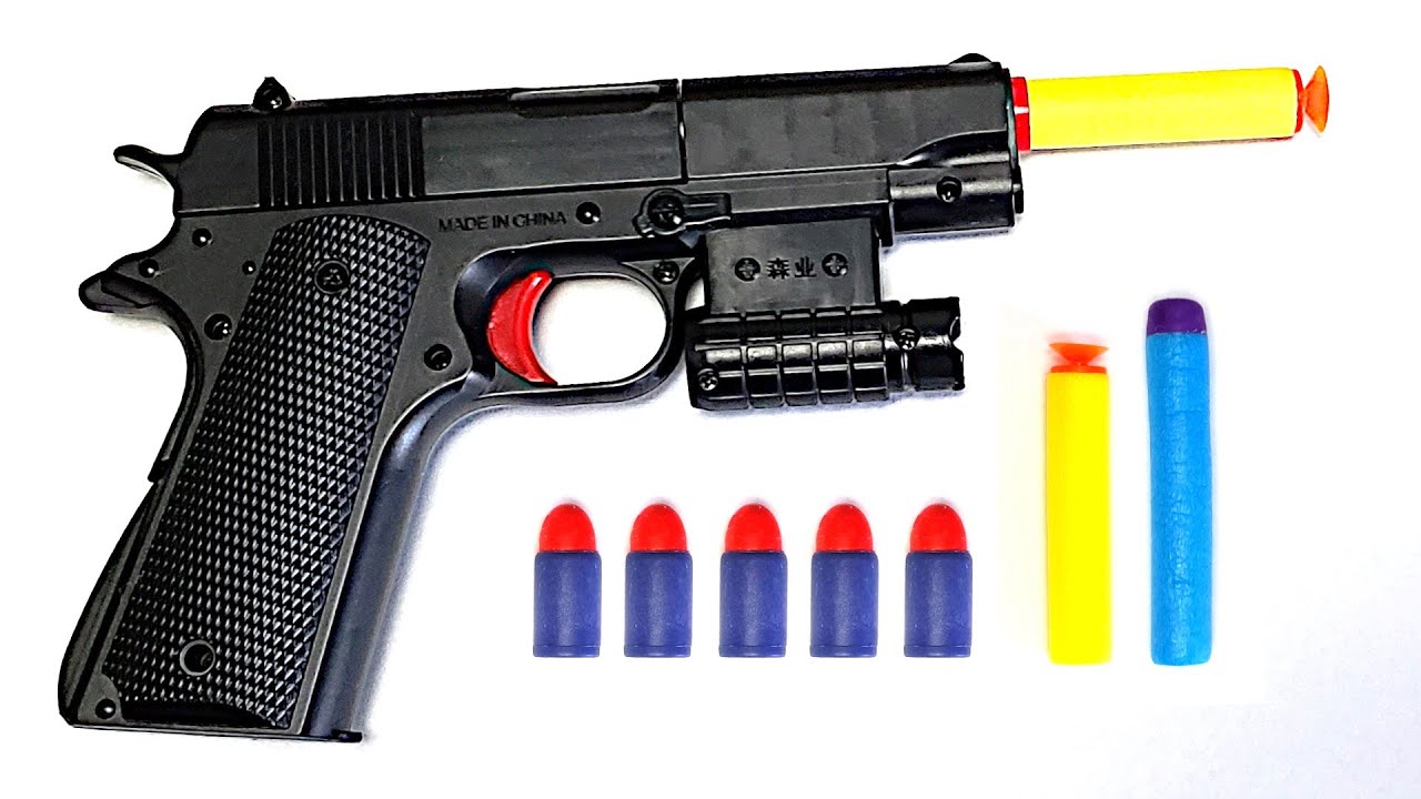 1911 Nerf Dart Shooting Blaster! - YouTube