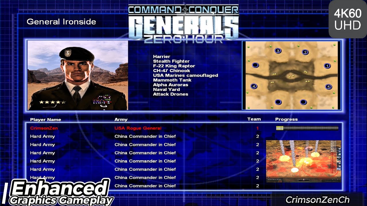 C&C Generals Zero Hour Reborn / USA vs 8 China Hard Army / Enhanced ...