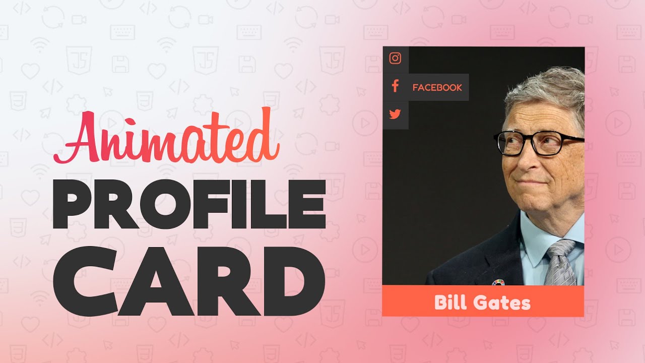 Profile Card Hover Effect Using Html And Css Youtube