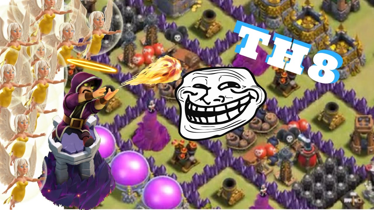 TH5 VS TH8 TROLL BASE??? + THE IMMORTAL HARRY POTTER!!! - Clash of ...