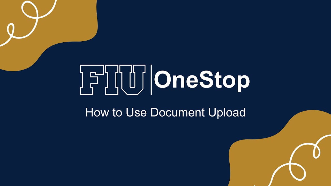 How to Use Document Upload | MyFIU - YouTube