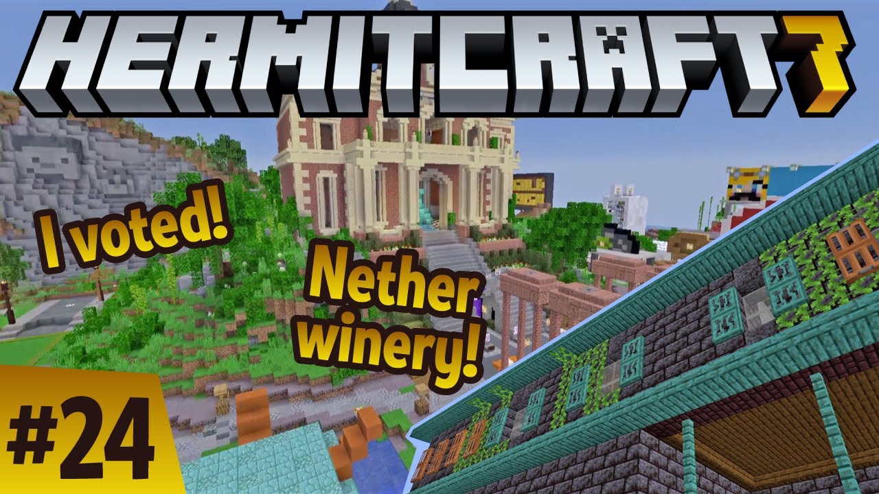Hermitcraft 7: I voted! Let's build with nether materials! ep24 - YouTube