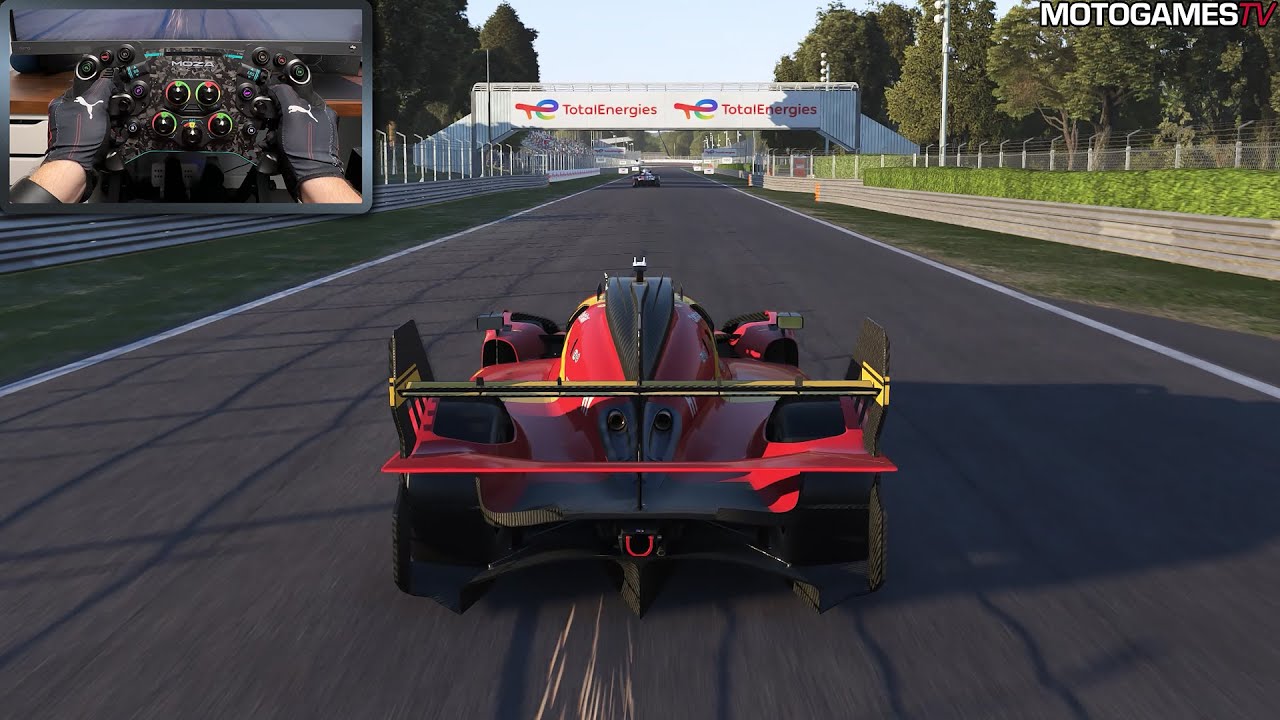 Le Mans Ultimate - Ferrari 499P at Monza | Moza DD R9 Gameplay - YouTube