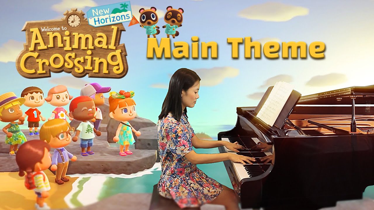 🐼Cute Animal Crossing New Horizons Soundtrack Main Theme 🎹 Piano Cover ...