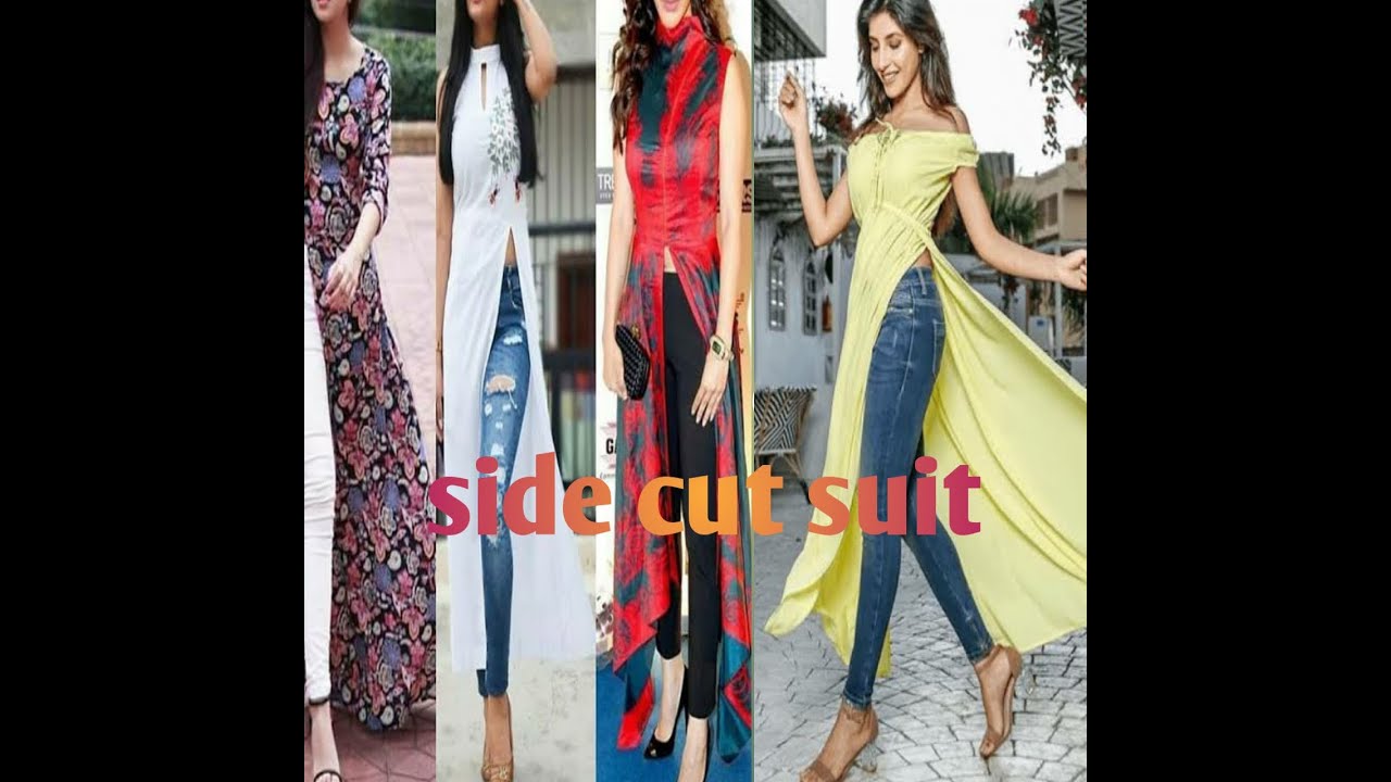 Side cut suit design long suit design one piece suit साइड कट सूट डिजाइन ...